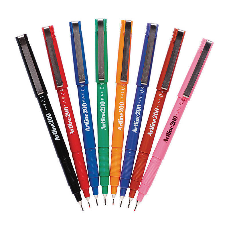 Artline 200 Fline Pen Ast Bx12 - Aussie Toner