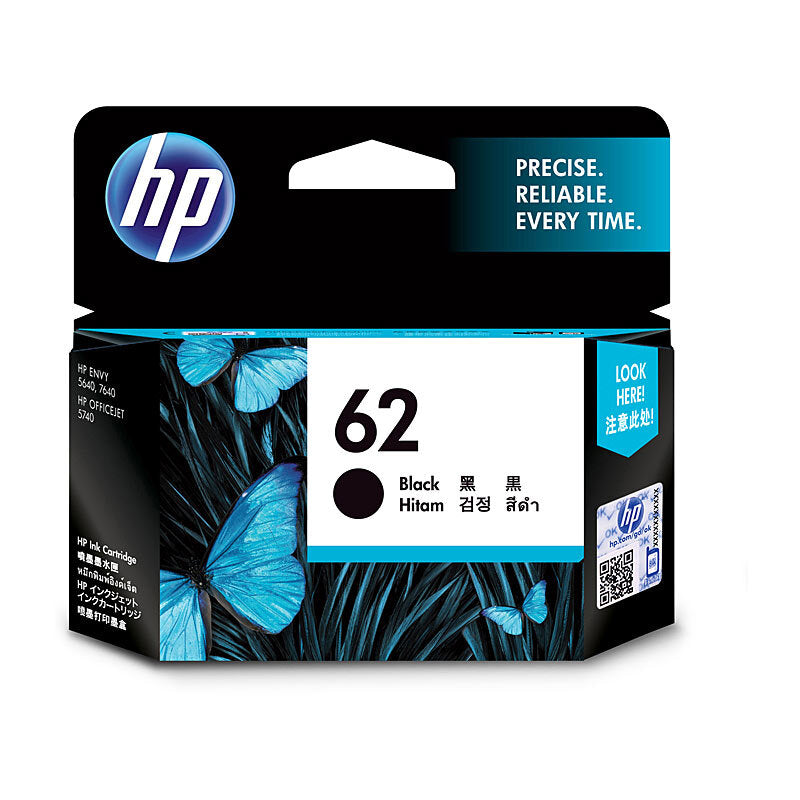 HP #62 Black Ink C2P04AA - Aussie Toner