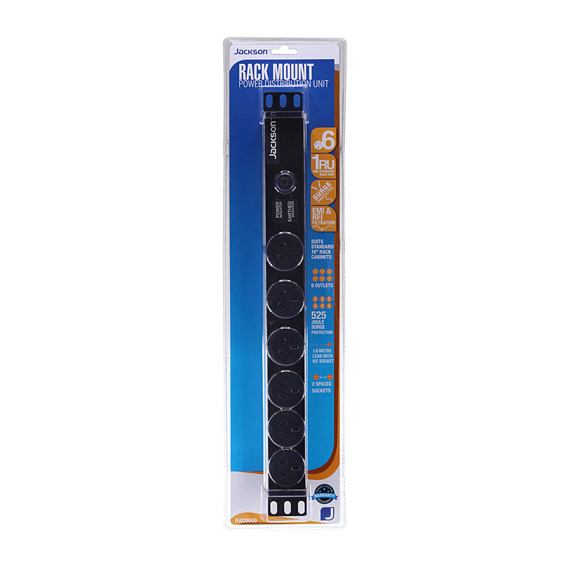 Jackson 6 Way Rack Mount PDU - Aussie Toner